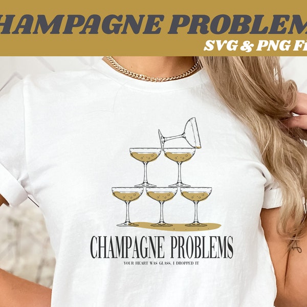 Champagne Problems Svg - Etsy