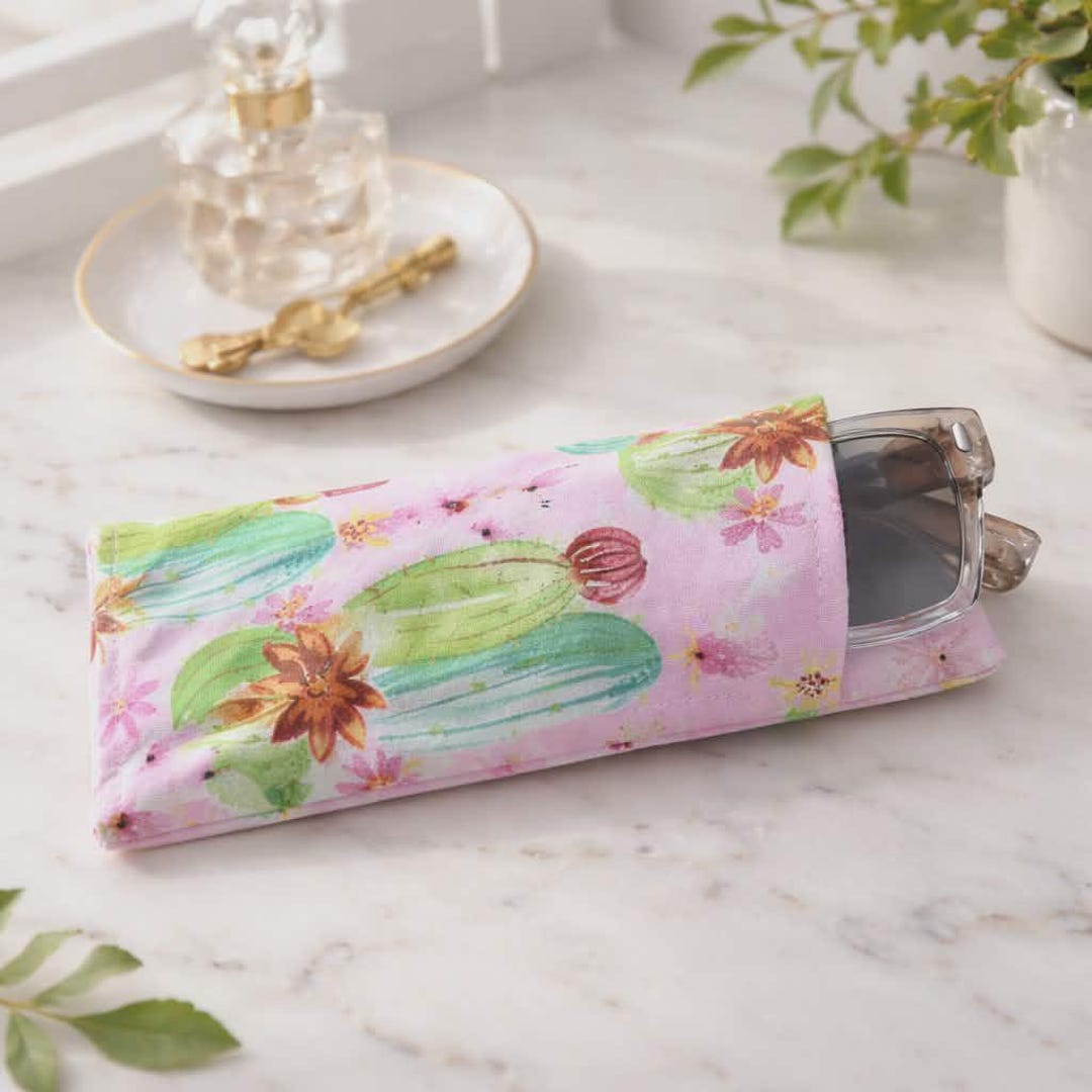 Padded Double Pocket Eyeglass Holders: Handmade Glasses Case, Holds Two ...