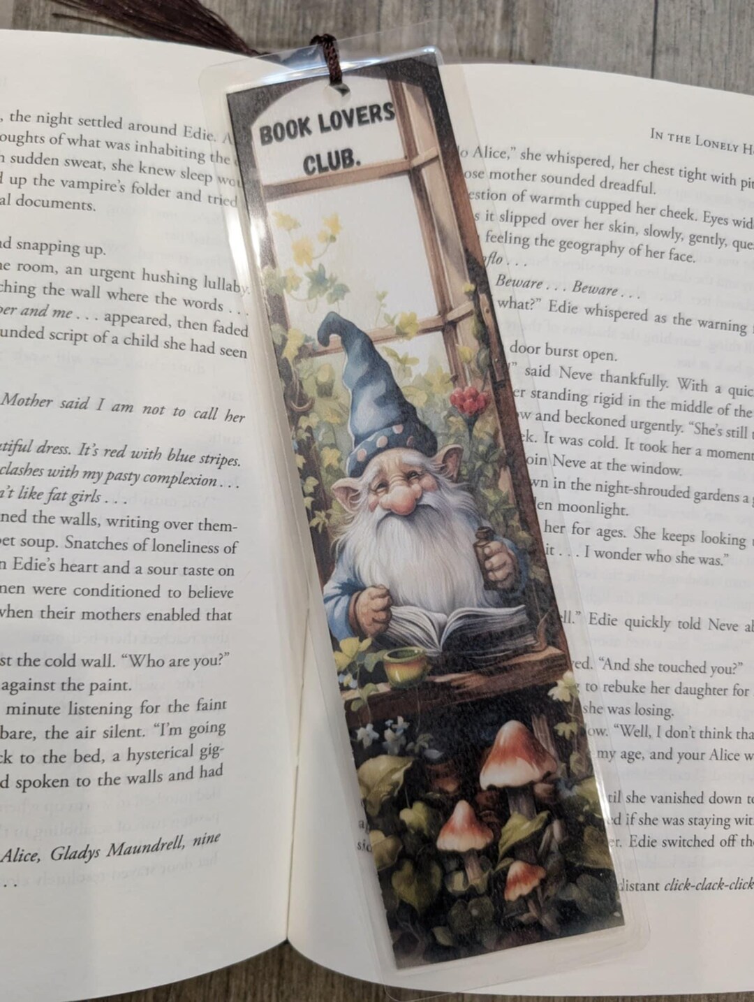 Gnome Theme Laminated Bookmark. Handmade Bookmarks. Bookworm Gifts ...