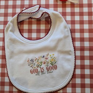 Baby Girl Red Bib, With Matching Hair Bow, Newborn Baby Girl Gift Set ...