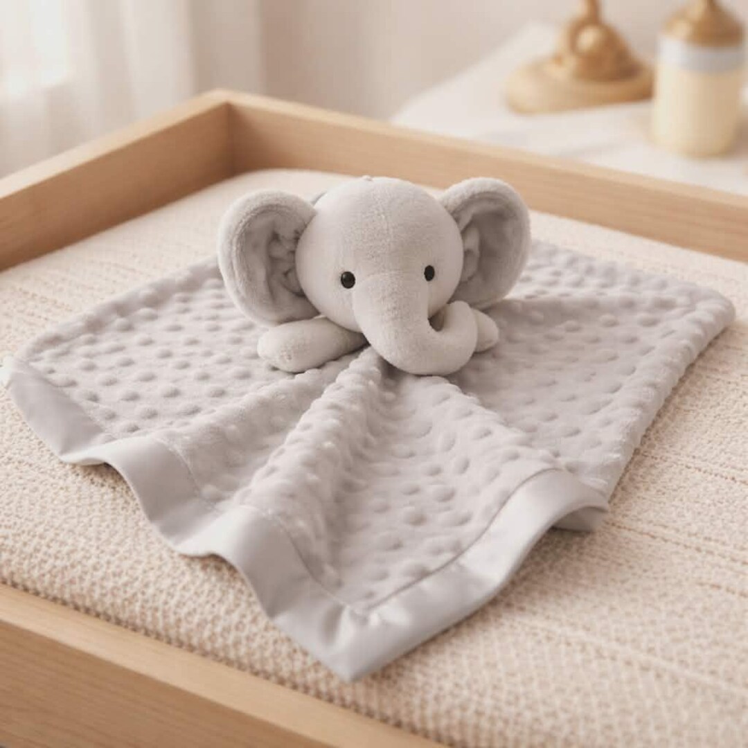 Personalized Elephant Lovie: Embroidered Plush Baby Shower Gift - Etsy