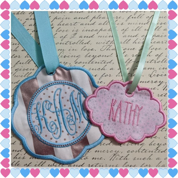 Embroidered Personalized Name Tag Customized For You Etsy