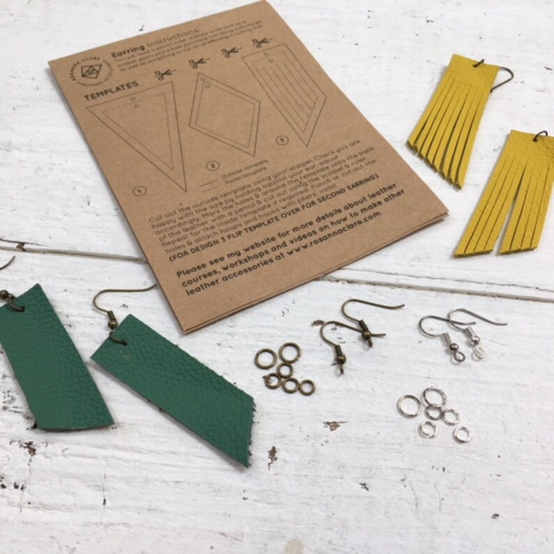 Leather Earring Making Kit, Jewellery Making, Great Gift for Kids ...