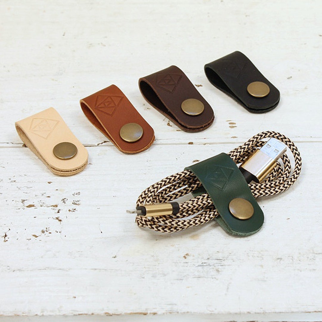 Wide Leather Cable Tidy, Earphone Organiser - Etsy