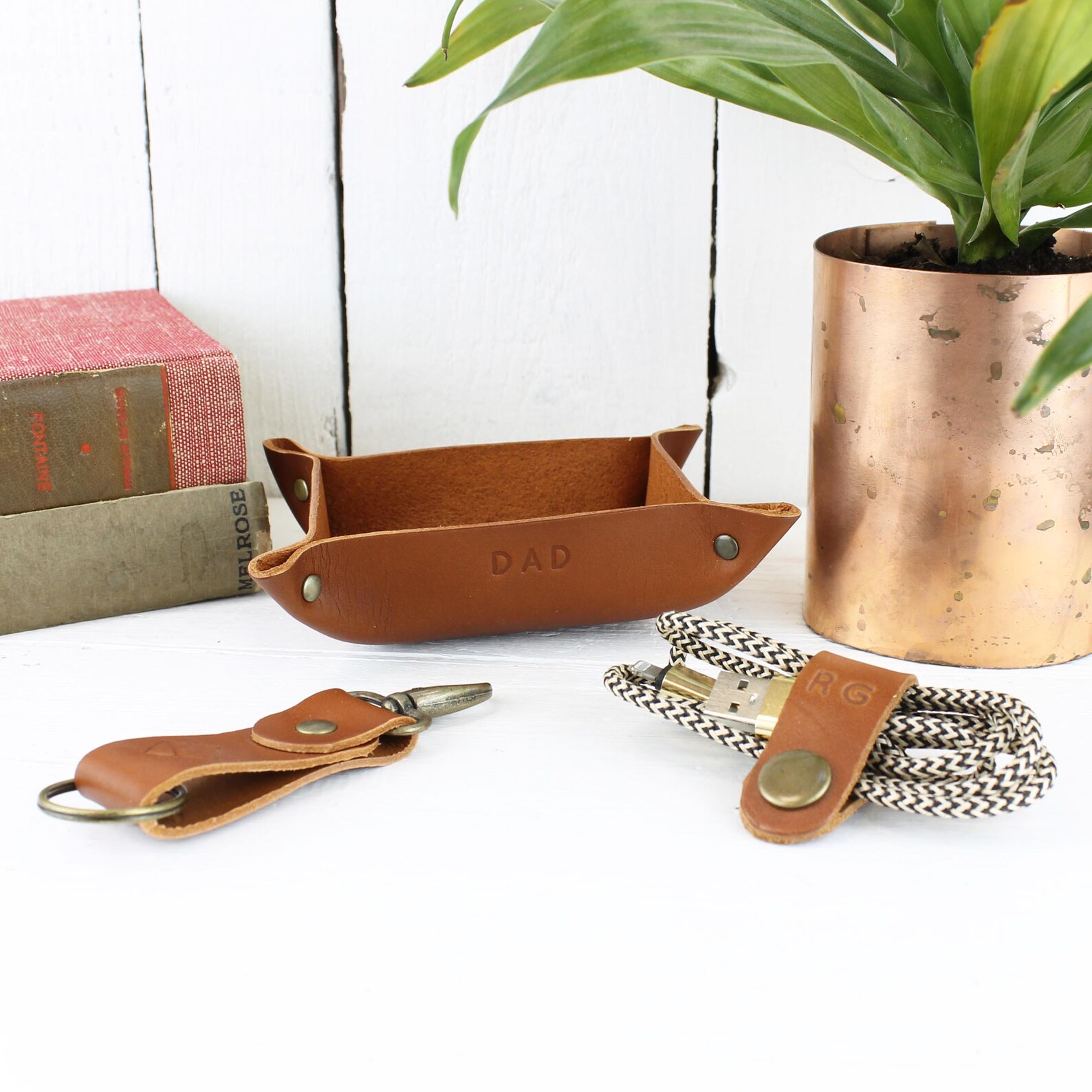 Small Leather Trinket Trays, Valet Tray, Jewellery Tray, Dice Mat ...