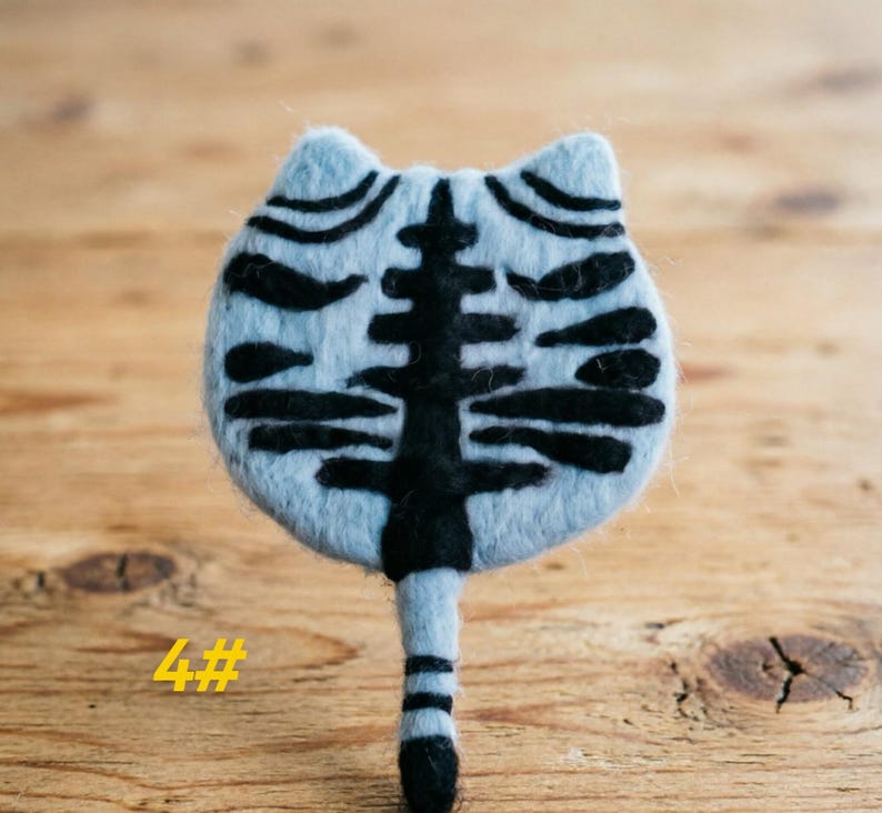 Handmade Wool Felt Cat Coasters - Absorbent Drink Mats Protects ...