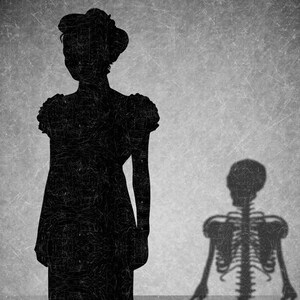 Gothic Decor,skeleton Shadow,gothic Artwork,gothic Print,wall Decor ...