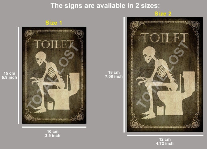 Gothic Door Signstoilet Signbathroom Signgothic - Etsy