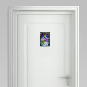 Door Sign,aliens Poop Too,toilet Door Sign,ufo Sign,space Sign,sci Fi ...