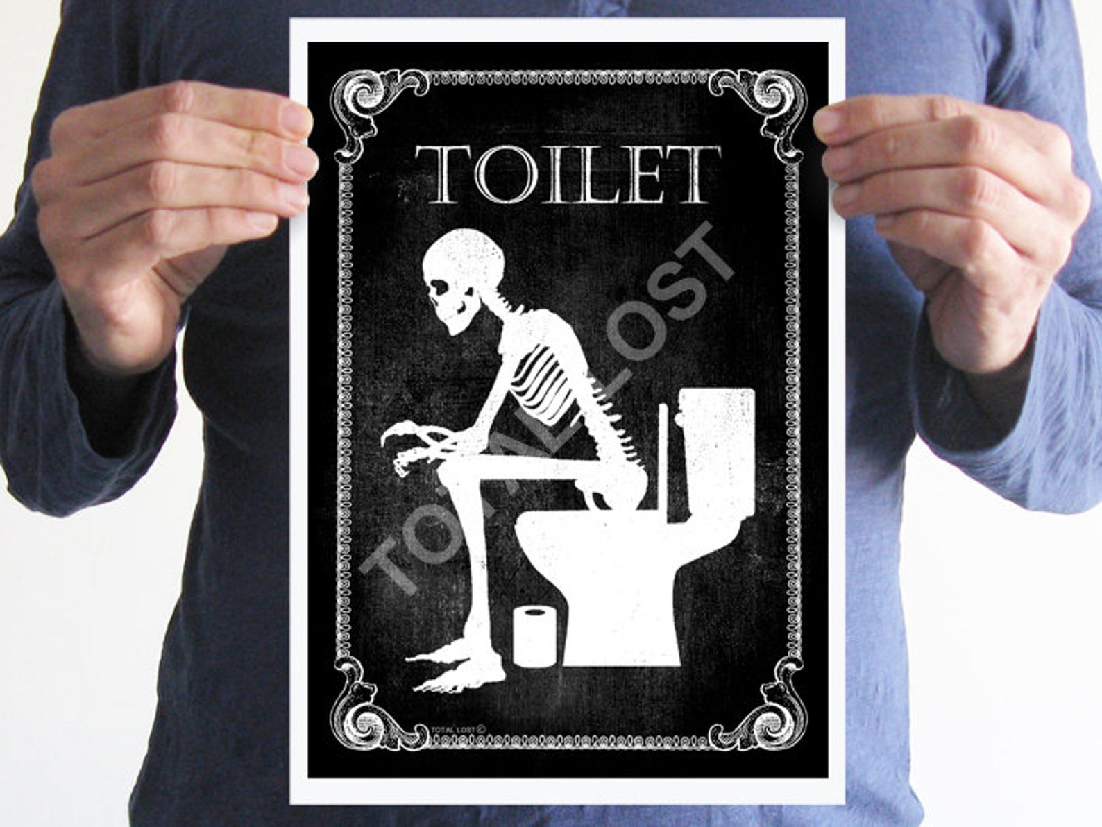 Black and White Gothic Decortoilet Signbathroom Signgothic | Etsy