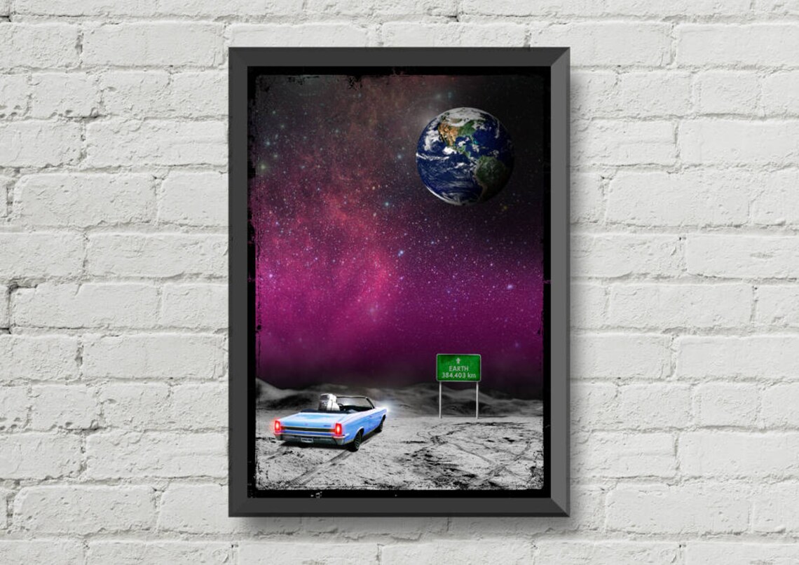 Space Poster,we Have a Long Way to Go,space Poster,moon Poster,moon Art ...