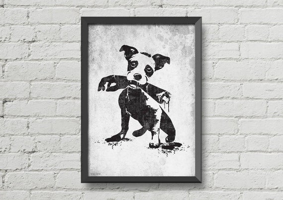 Gothic decorGood dogblack and white artfunny printsgothic | Etsy