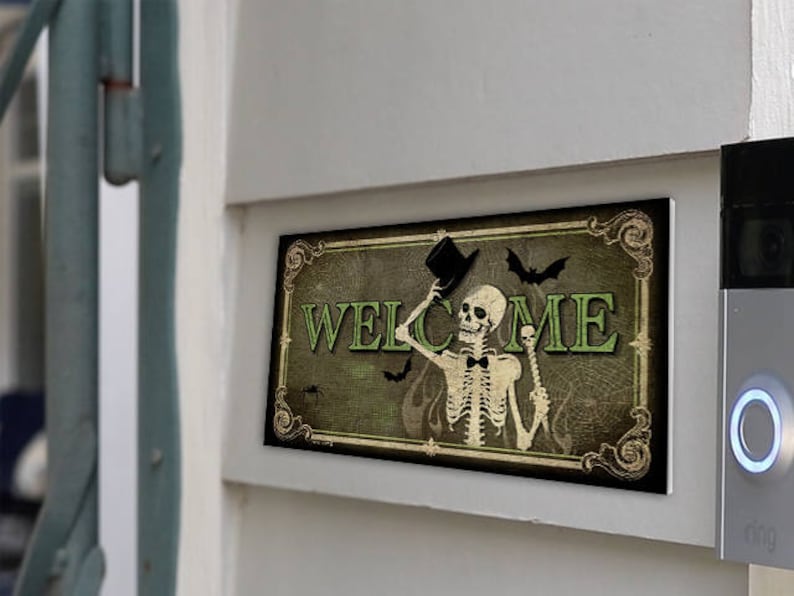 Gothic Welcome Signwall Decorgothic Decorskulls Decorhome - Etsy