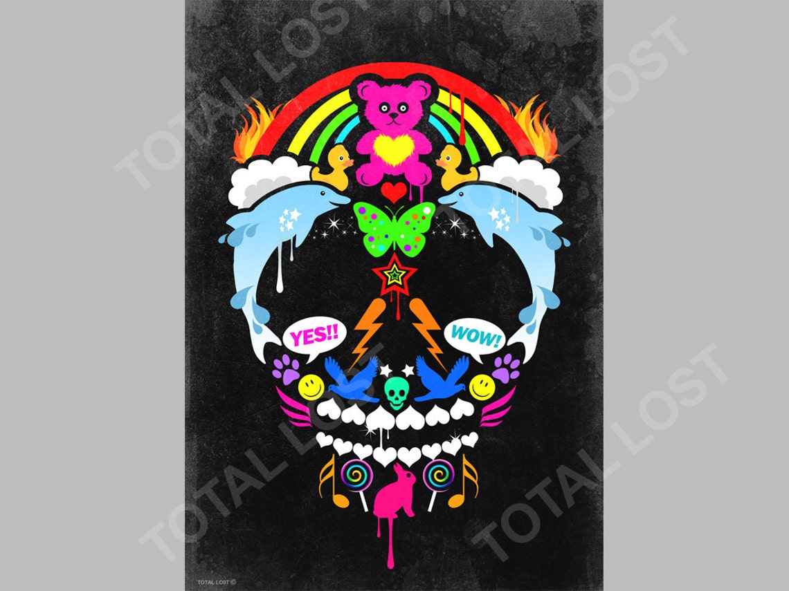 Skulls artskull posterskull printgothic artgothic | Etsy