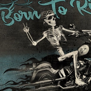 Born to Ride,biker Poster,motorcycle Poster,man Cave Art,rock and Roll ...