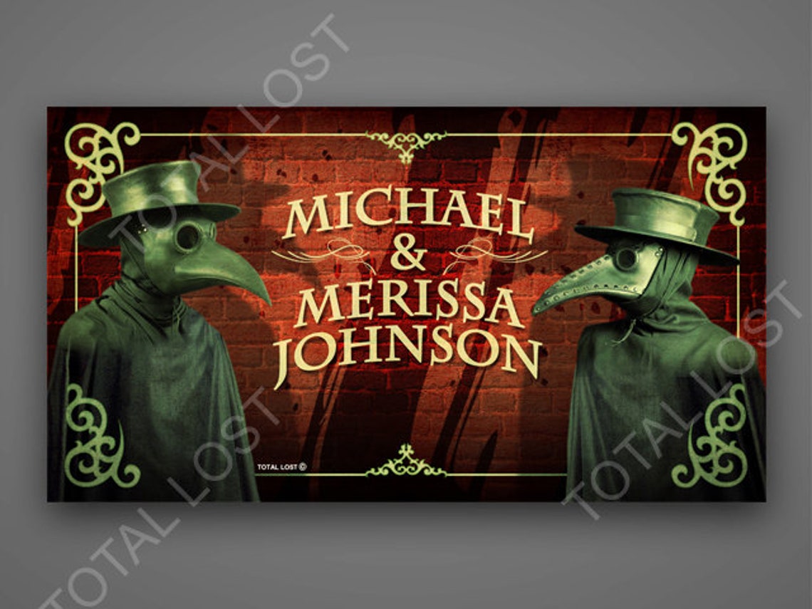 Plague Doctor Signfront Door Signcustom Plaquesgothic Door | Etsy