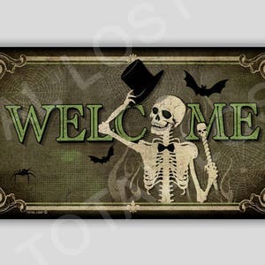 Gothic Welcome Sign,wall Decor,gothic Decor,skulls Decor,home Decor ...
