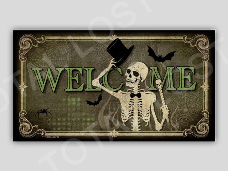 Gothic Welcome Signwall Decorgothic Decorskulls Decorhome - Etsy