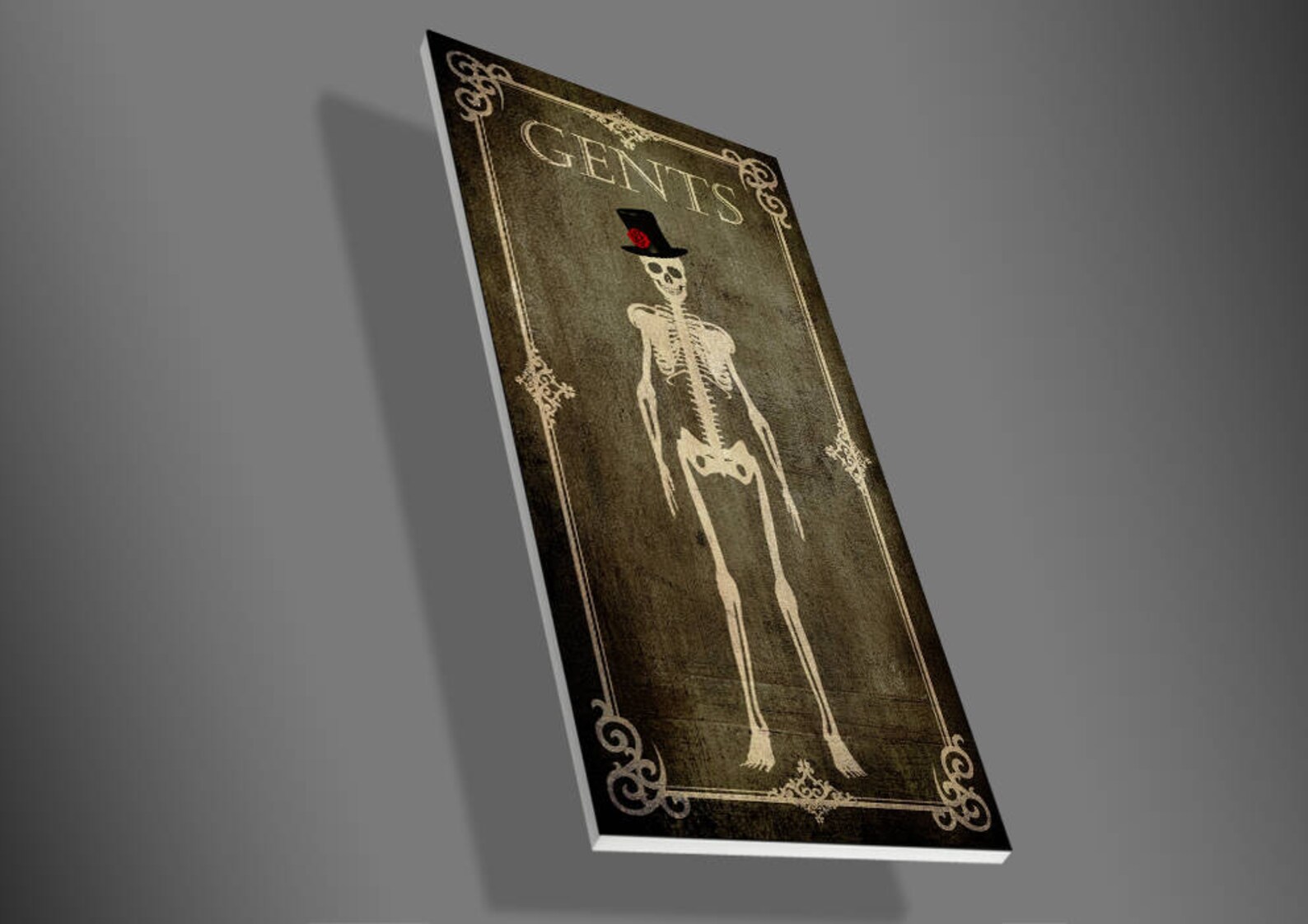 Gothic door signsSet of 2 signsladies and gents signsskull | Etsy