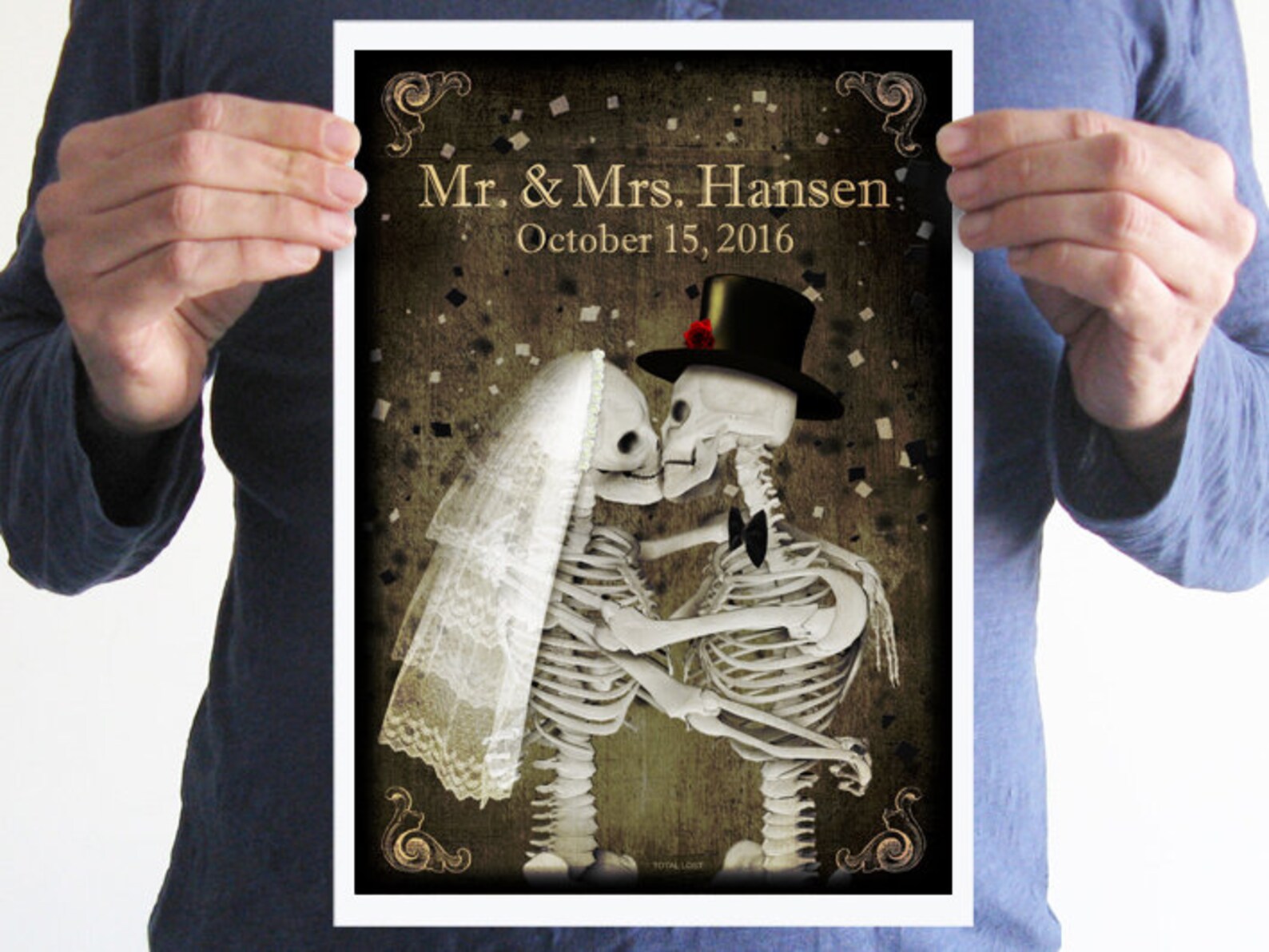 Personalized Poster With Your Names & Datehalloween | Etsy