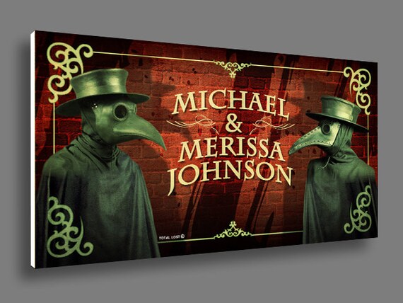 Plague Doctor Signfront Door Signcustom Plaquesgothic Door | Etsy