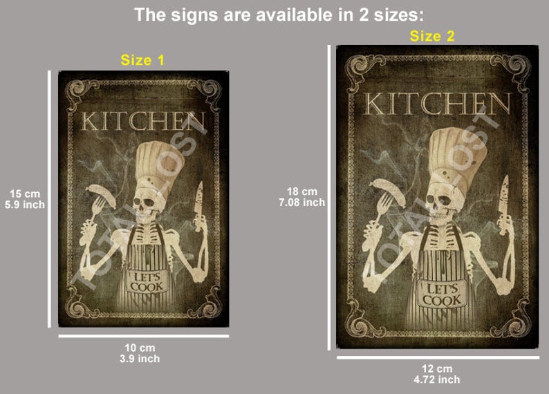 Gothic kitchen signskitchen door signGothic decorgothic | Etsy