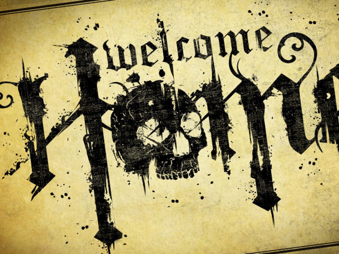 Welcome Home Signgothic Signgothic Decorgothic - Etsy