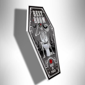 Gothic Door Sign,rest Room Sign,coffin Shape,gothic Decor,gothic Art ...