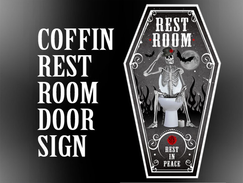 Gothic Door Signrest Room Signcoffin Shapegothic - Etsy