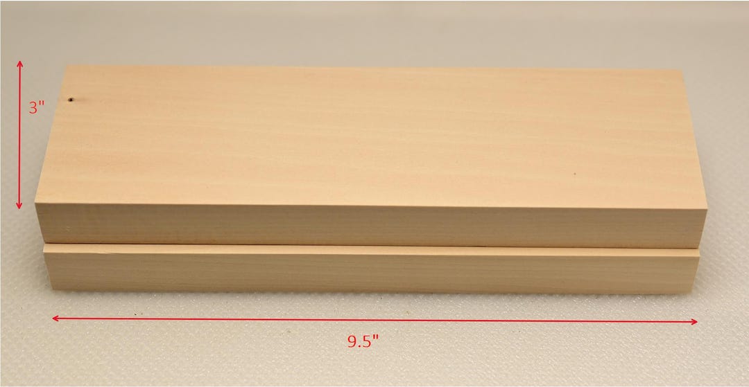 Two Pack of Air Dried Basswood Carving Blanks (9-1/2" X 3" X 7/8") (INV ...