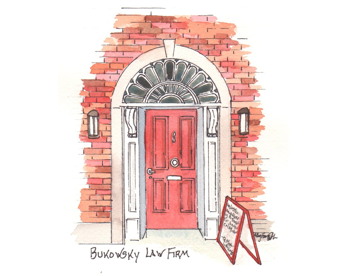 Custom watercolor sketch of door way entryway Illustration | Etsy