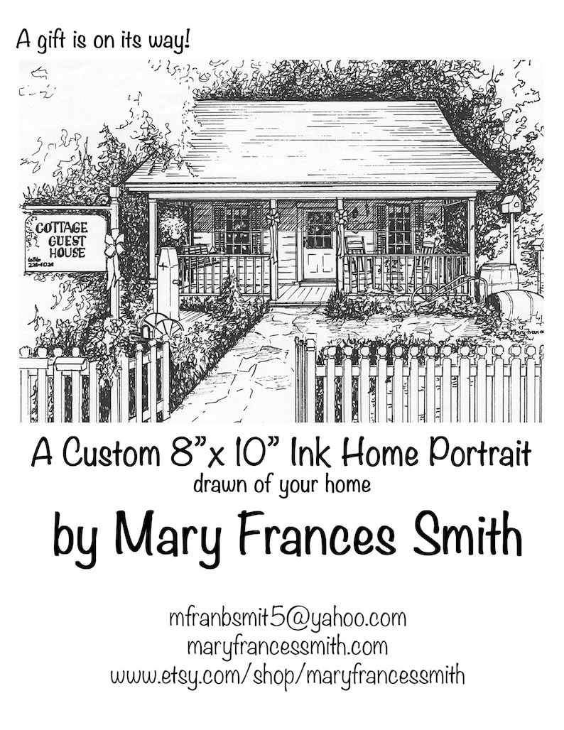 House Drawing in Ink Custom Architectural Sketch of Your Home | Etsy ...