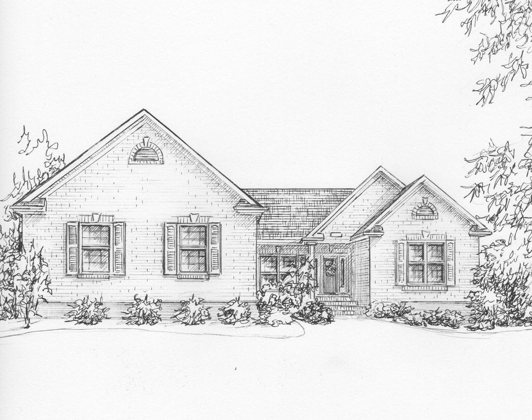 House Drawn in Ink, 5x 7sketch of Your Home, Custom Architectural ...