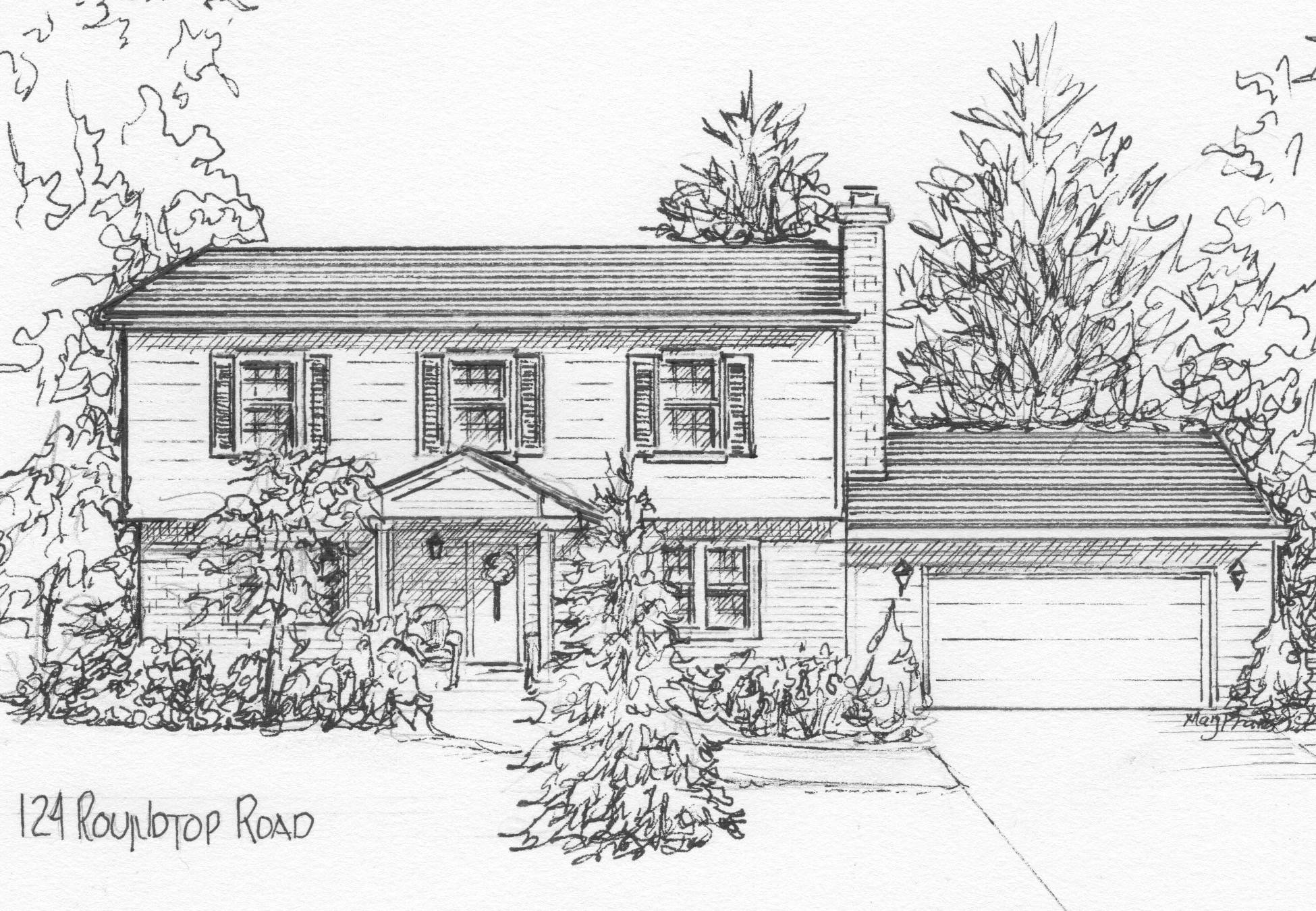 Custom House Drawing in Ink, 5"x 7", Your Home Sketched From Photo, - Etsy