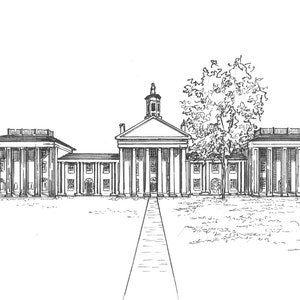 Custom University Sketch - Gift for Student, Graduate, Alum - Etsy