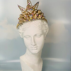 Mermaid Siren Costume Crown: Rhinestone Seashell Headband - Etsy