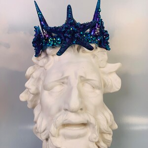 Purple Starfish Merman Crown Headband, Blue Starfish Crown, Adult ...