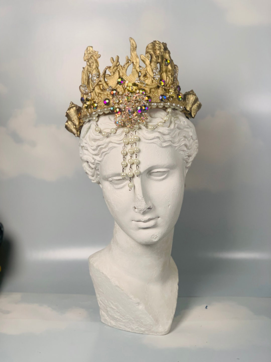 Mermaid Siren Costume Crown, Seashell Headband, Mermaid Headpiece ...