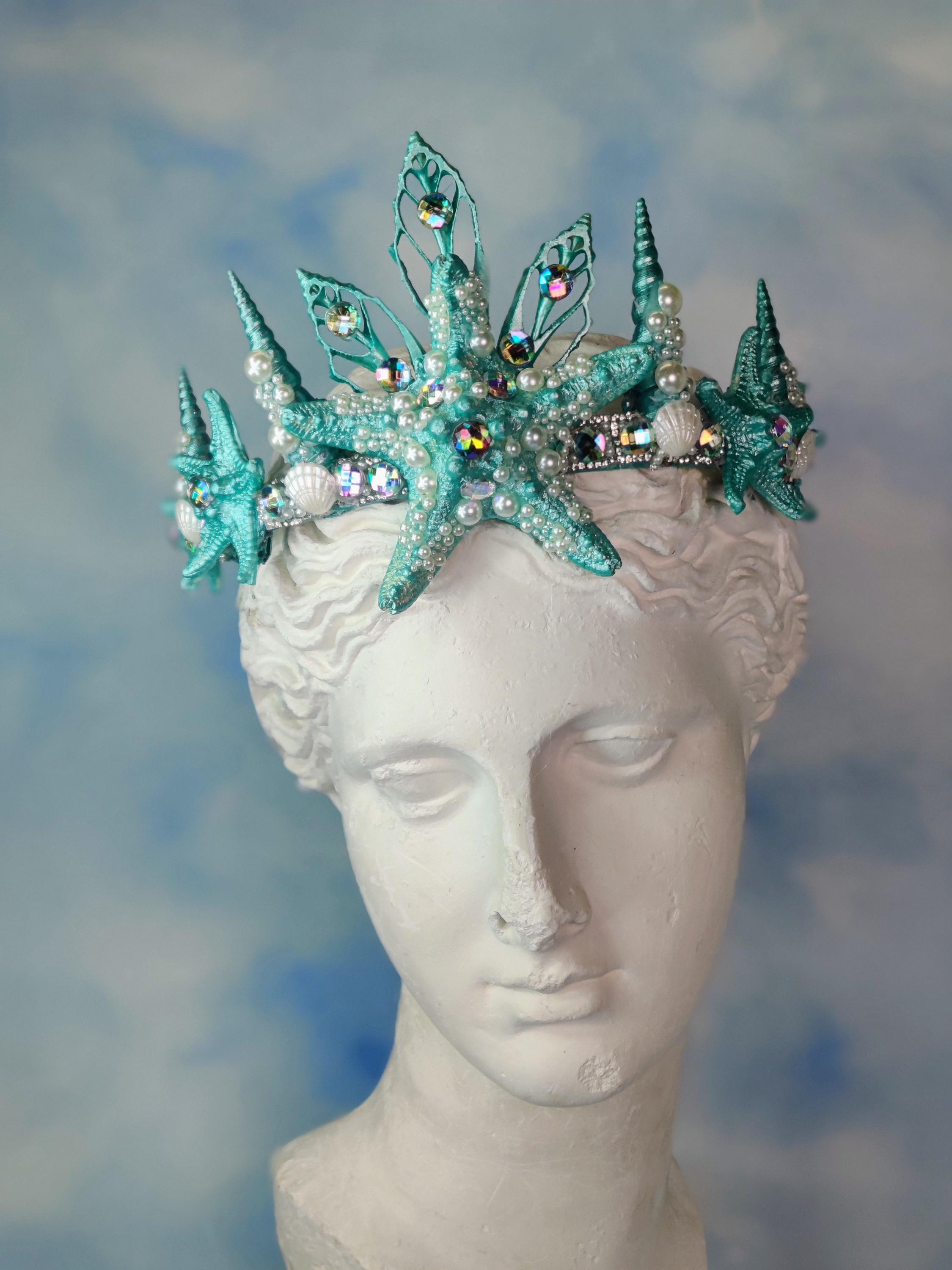Aqua Seashell Mermaid Crown: Turquoise Bridal Headpiece - Etsy