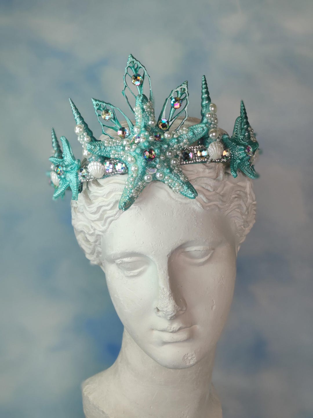 Aqua Seashell Mermaid Crown: Turquoise Bridal Headpiece - Etsy
