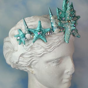 Aqua Seashell Mermaid Crown: Turquoise Bridal Headpiece - Etsy