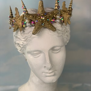 Mermaid Starfish Queen Costume Crown, Seashell Headband, Mermaid ...