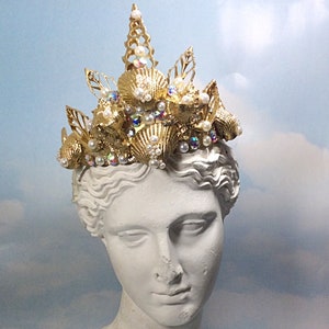 Mermaid Siren Costume Crown, Seashell Headband, Mermaid Headpiece ...