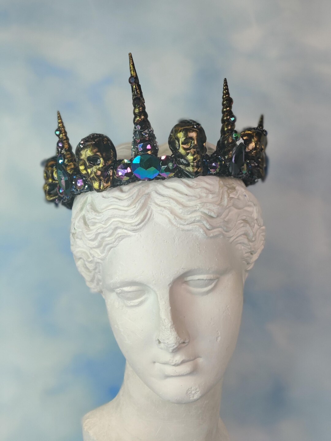 Black Skull Seashell Crown: Sea Witch Mermaid Headpiece - Etsy