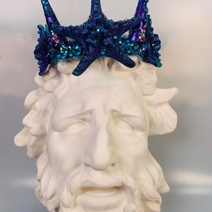 Purple Starfish Merman Crown Headband, Blue Starfish Crown, Adult ...