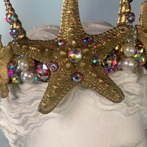 Mermaid Starfish Queen Costume Crown, Seashell Headband, Mermaid ...