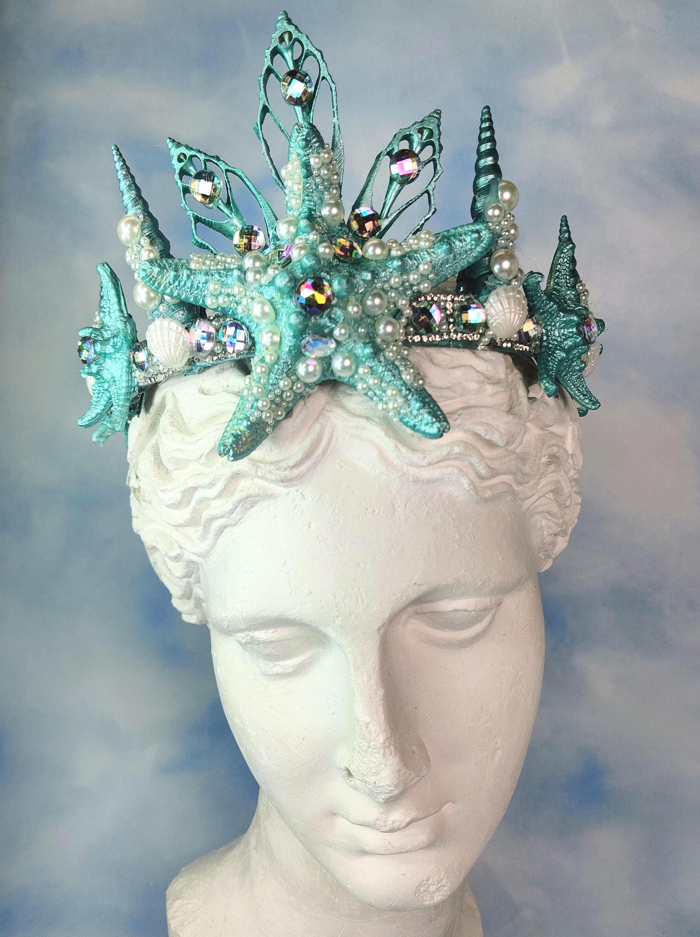 Aqua Seashell Mermaid Crown: Turquoise Bridal Headpiece - Etsy