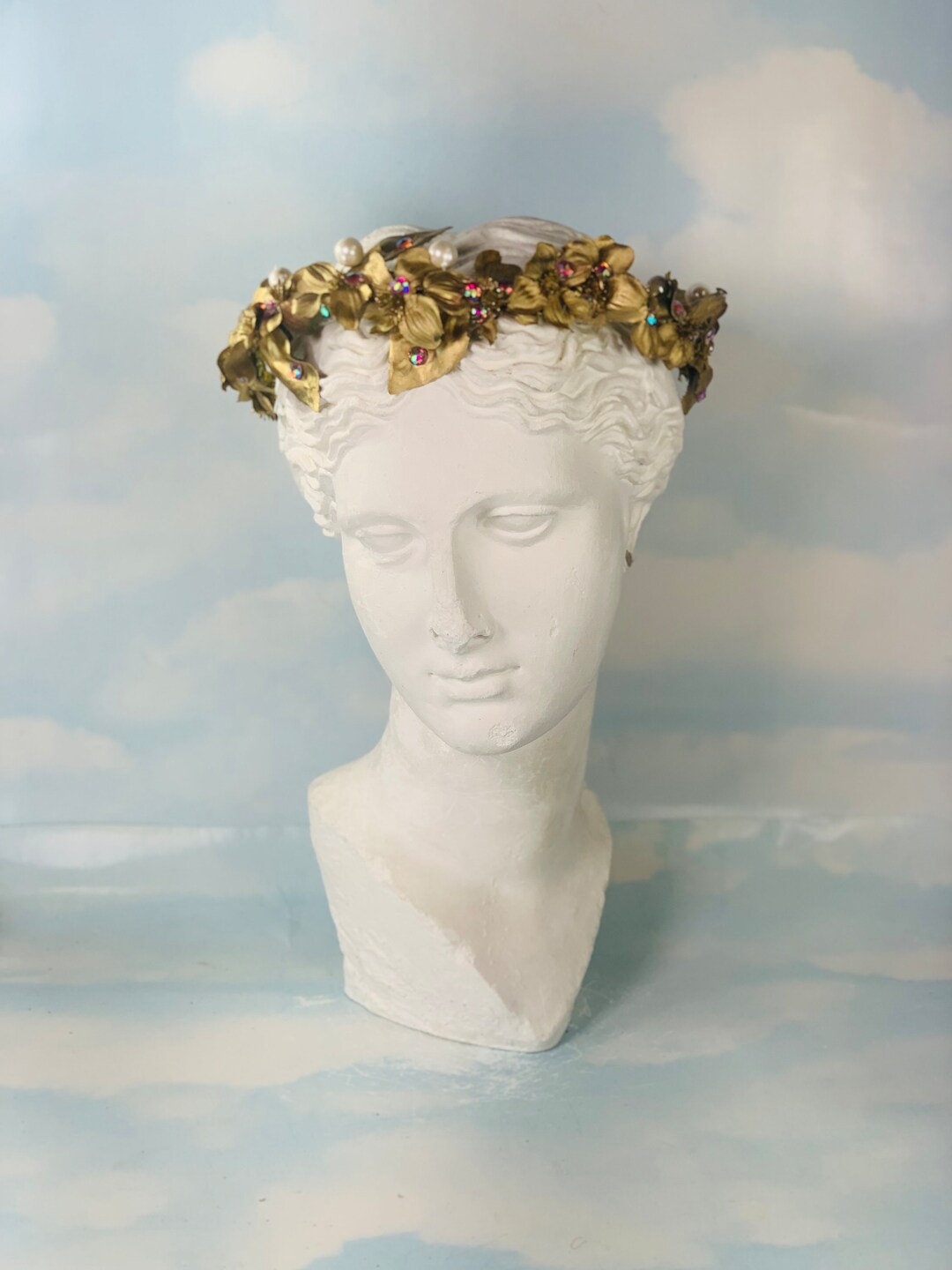 Gold Flower Crown, Gold Blossom Crown Flower Crown Flower Headpiece ...