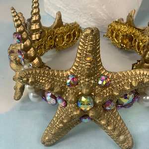 Mermaid Starfish Queen Costume Crown Seashell Headband - Etsy