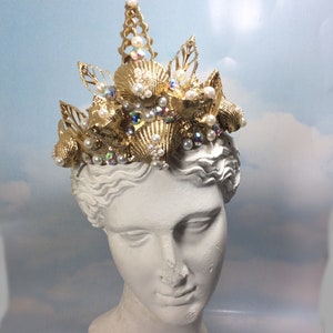 Mermaid Siren Costume Crown, Seashell Headband, Mermaid Headpiece ...